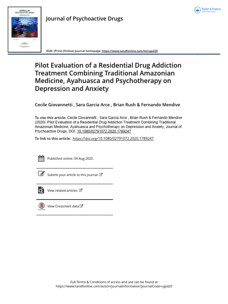 Ayahuasca y Mistica - Interv + Innov | PDF | Drugs | Psychotherapy