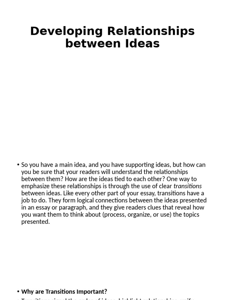 Effective Transitions in Writing | PDF | Essays | Paintings