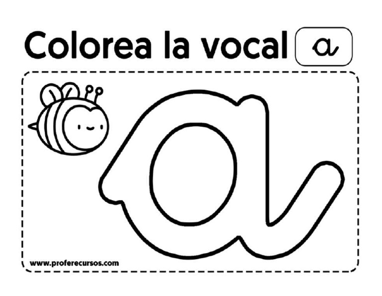 vocal a para colorear | PDF