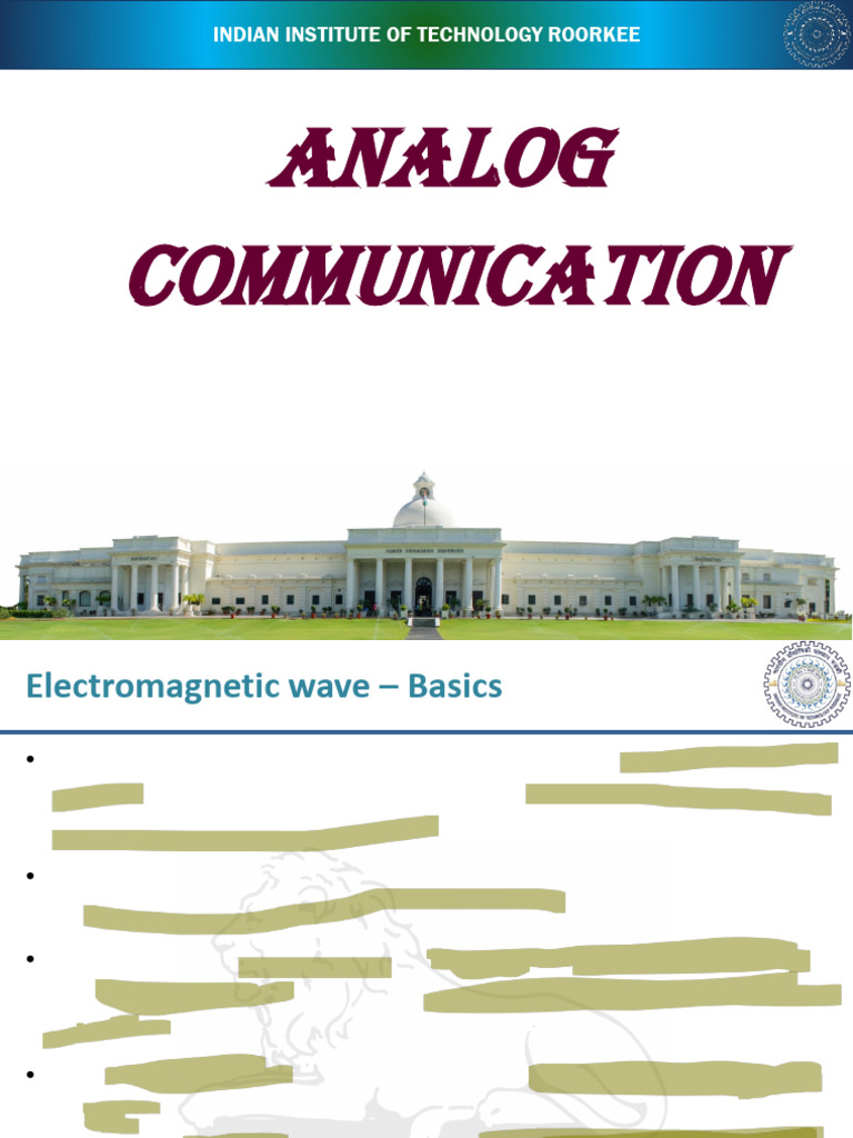 Analog Communication 2025 | PDF | Transmission Line | Multiplexing