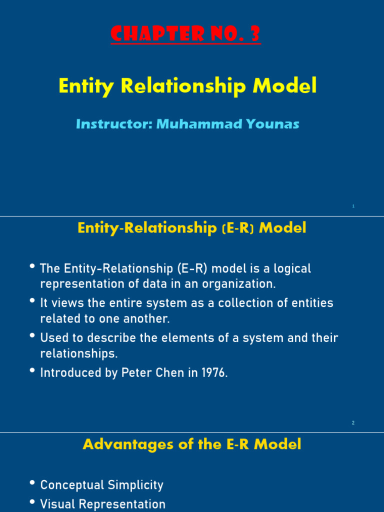 Chapter 3 Entity Relationship Model Final_2 | PDF | Conceptual Model | Computing