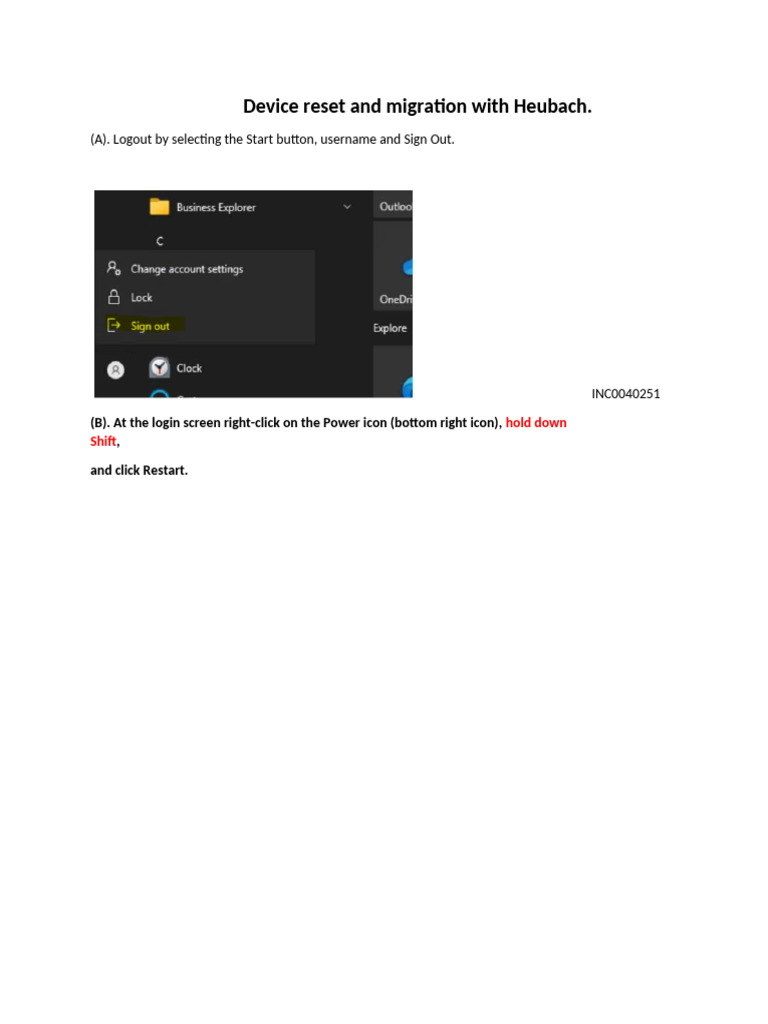 Heubach Device Reset and Migration Guide | PDF