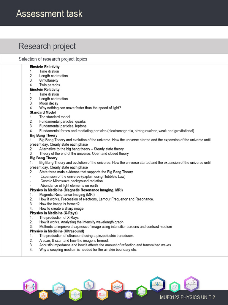 Research Project Topics Suggestions | PDF