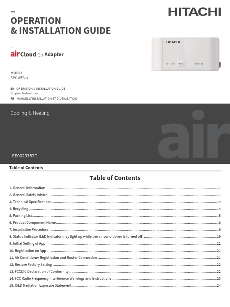AirCloud Go Adapter SPX-WFA01 For NA en+FR | PDF | Ieee 802.11
