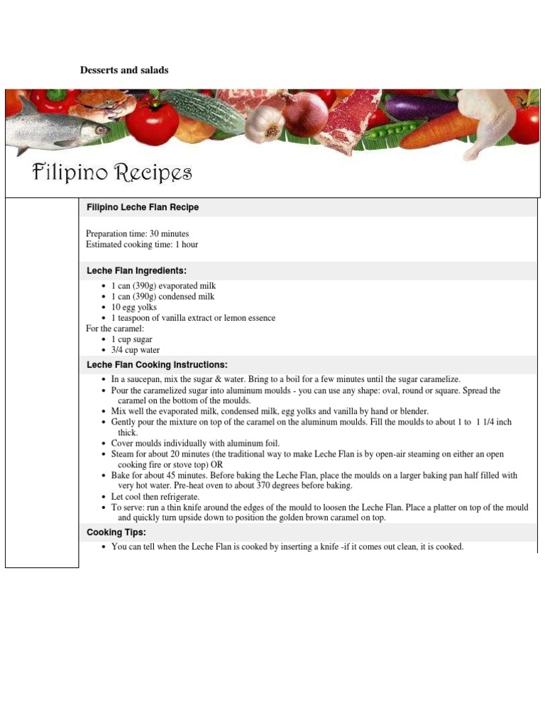 Filipino Recipes | PDF | Tomato Sauce | Philippine Cuisine