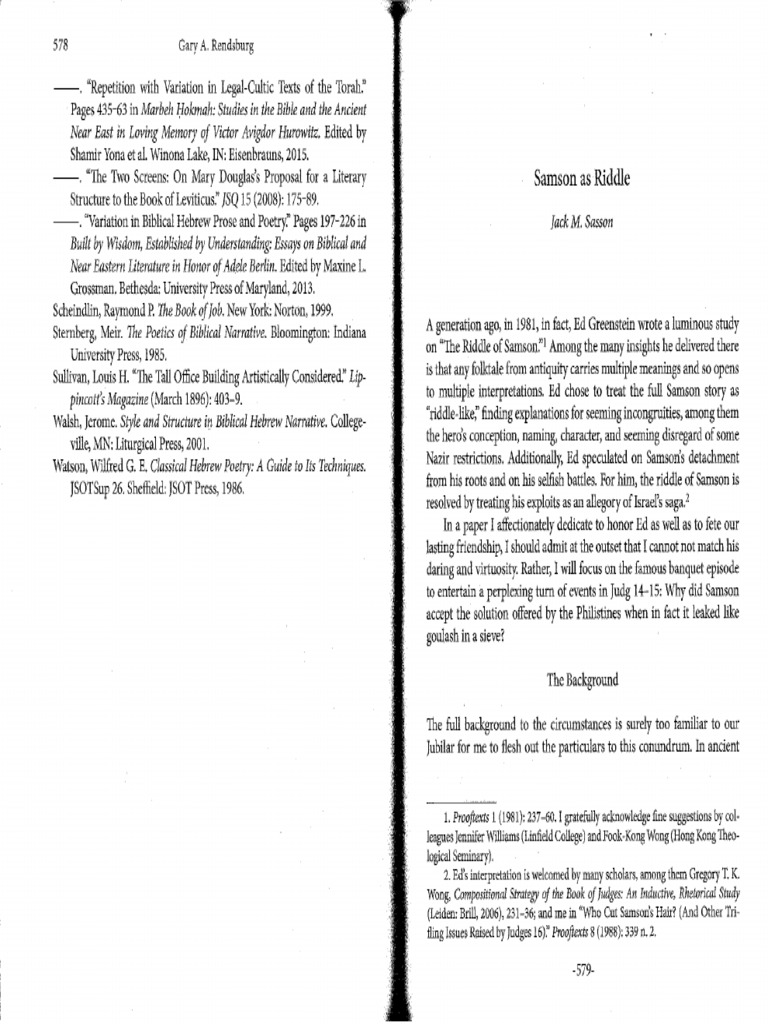 FP - Sasson - Samson Riddle | PDF