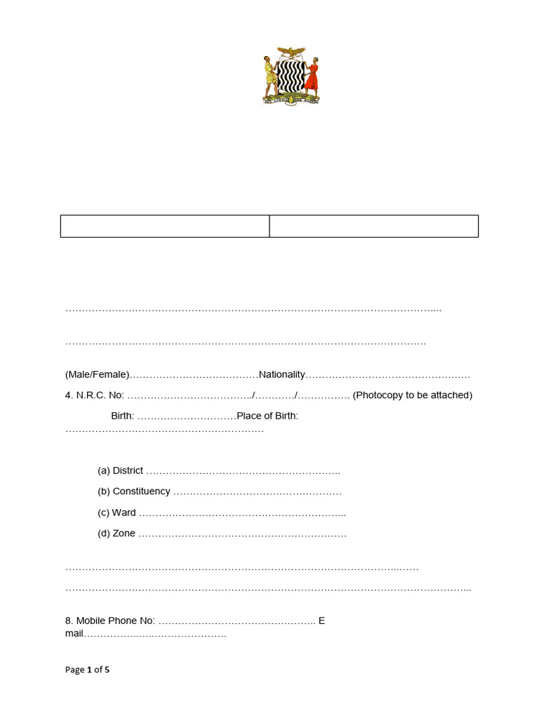 CDF Skills Development Bursary Form | PDF