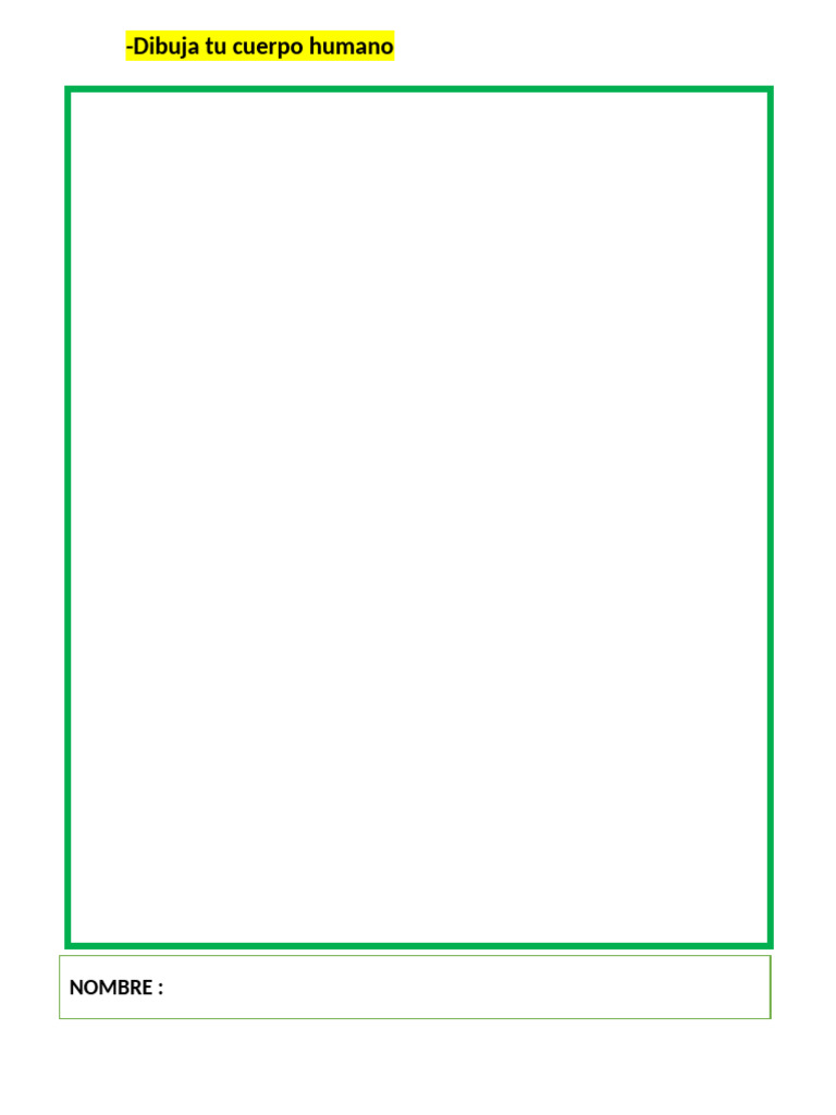 Dibuja Tu Cuerpo Humano | PDF