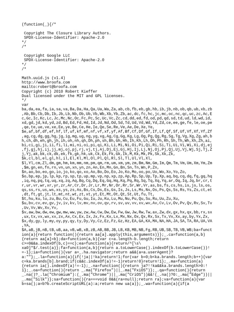 Math.uuid.js Library Overview | PDF