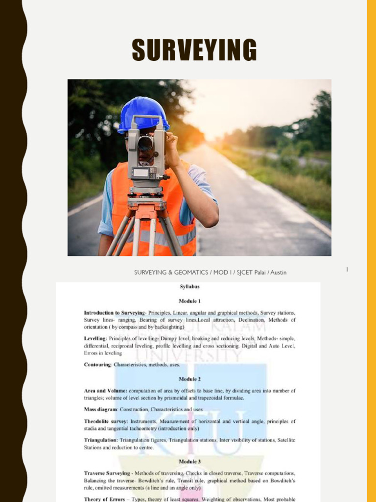 Module 1 Part 1 - Introduction To Surveying | PDF | Surveying | Compass