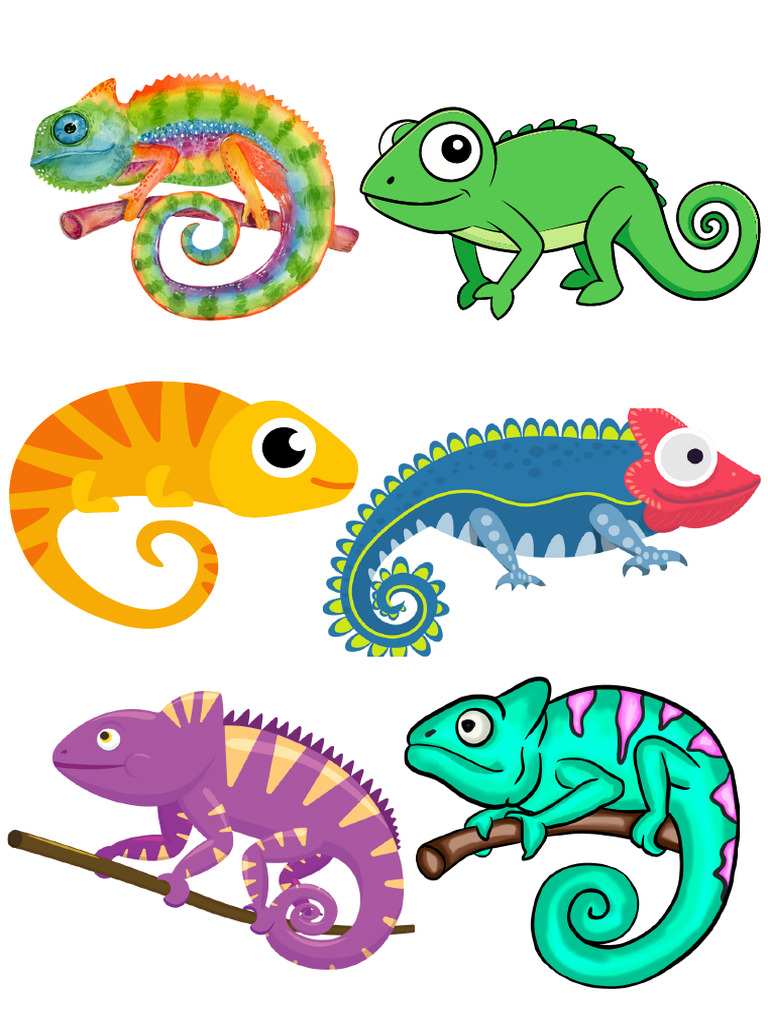 White and Green Illustrated Chameleon Page Border - 20250326 - 092819 ...