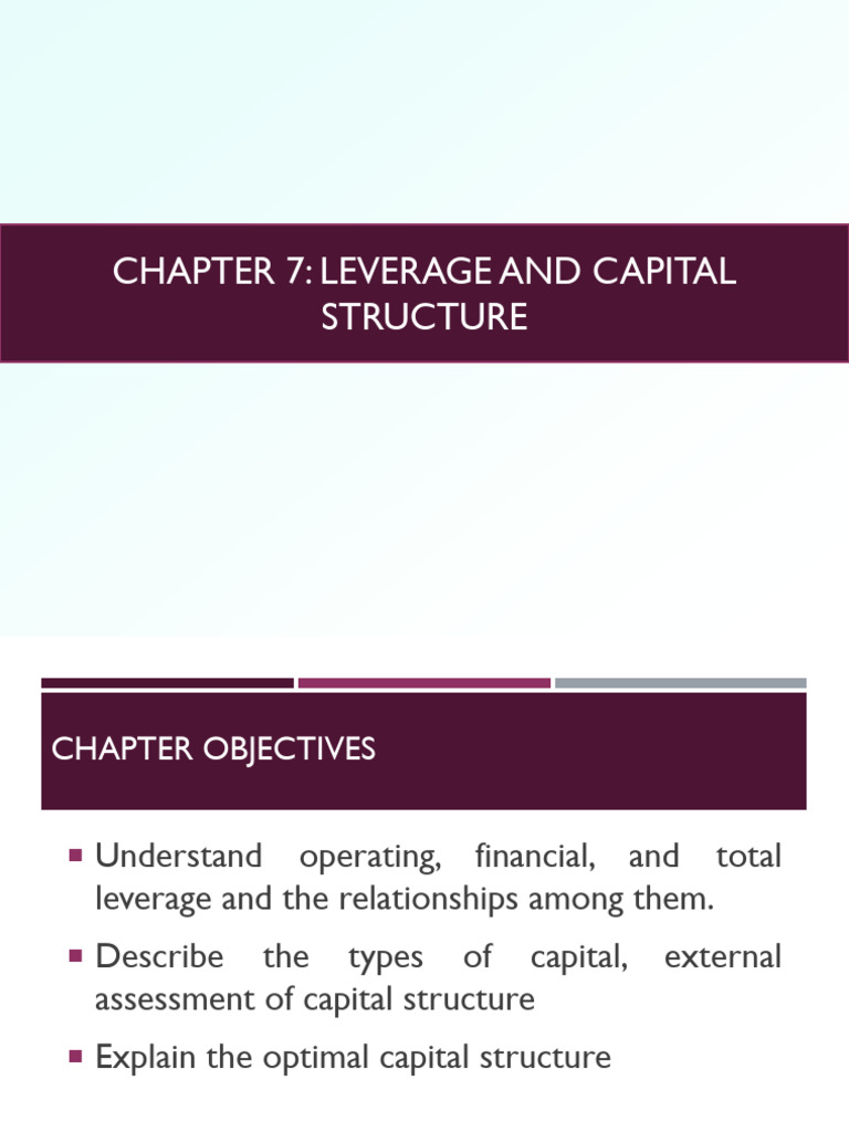 Chapter - 7 Leverage and Capital Structure | PDF | Capital Structure | Debt