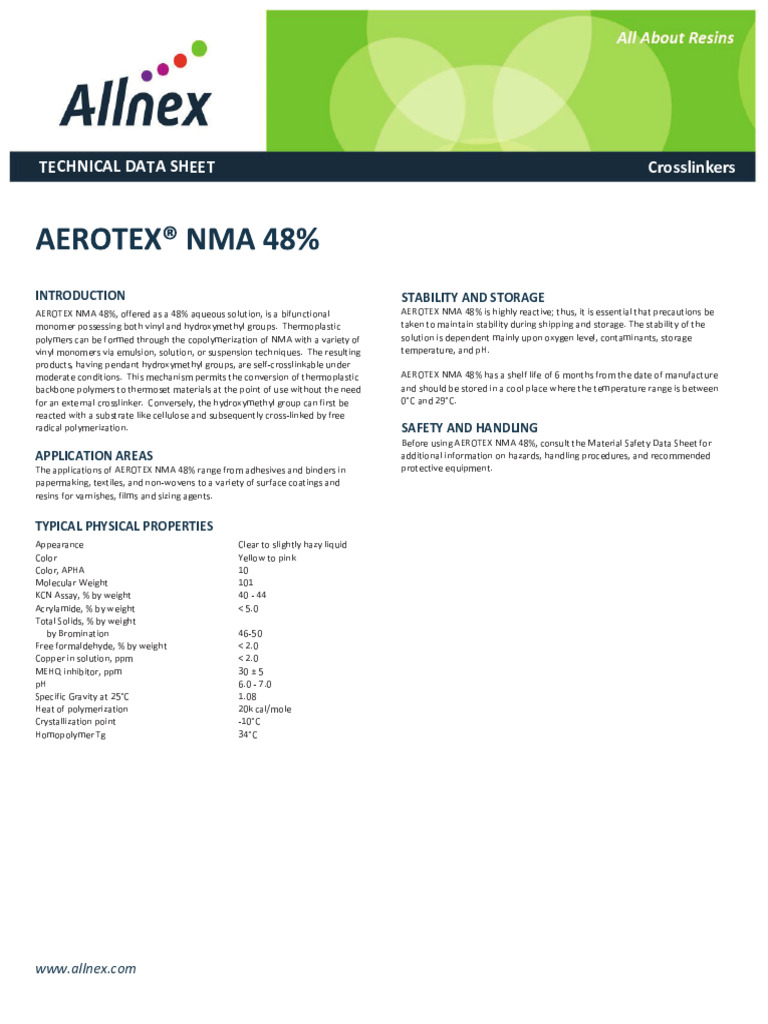 TDS Aerotex NMA 48% | PDF