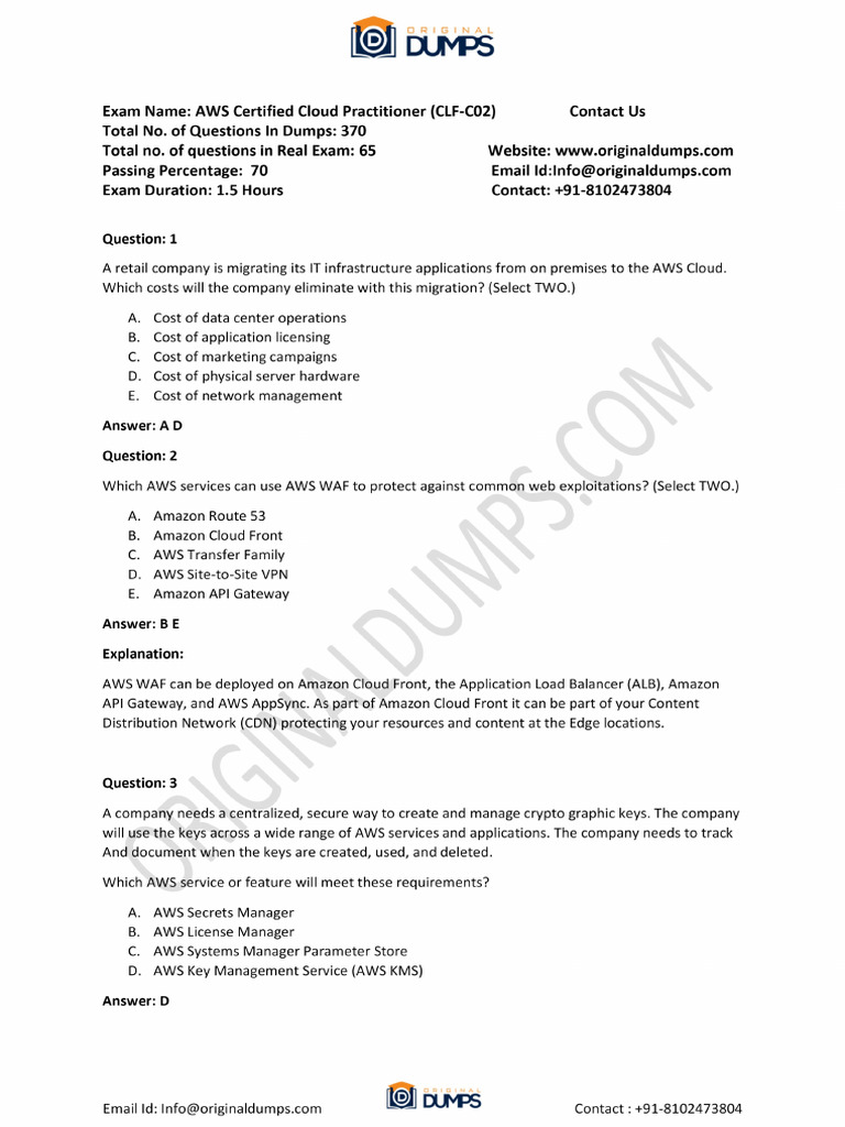 Perguntas CLF-C02 | PDF