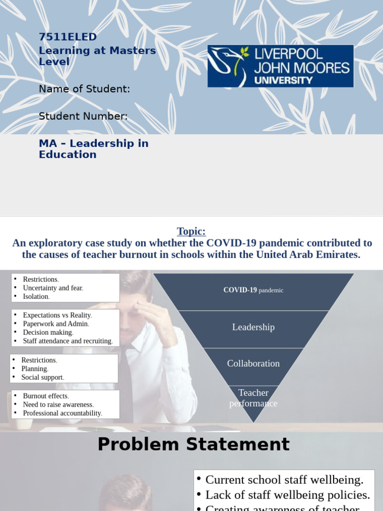 Sample Assignment Module 1 | PDF | Occupational Burnout | Teachers