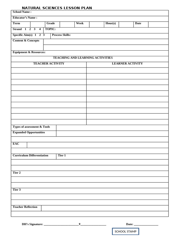 Lesson Plan 2024 | PDF