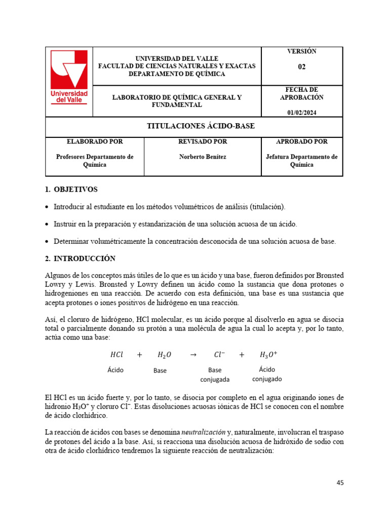 Practica 3 QG PDF | PDF | Ácido | Ácido clorhídrico