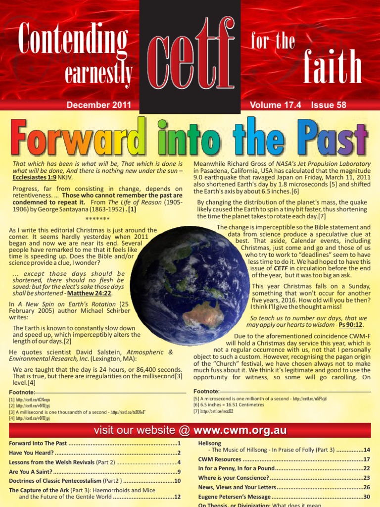 Contending Earnestly For The Faith - December 2011 | PDF | Sacrifice ...