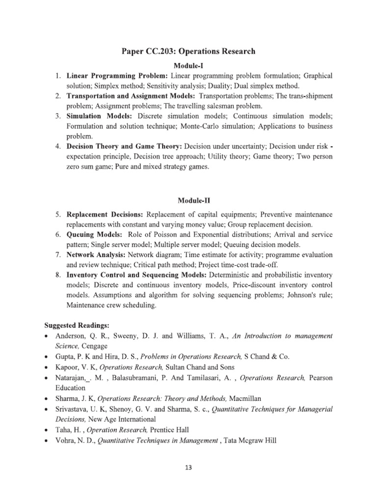 Operations Research | PDF