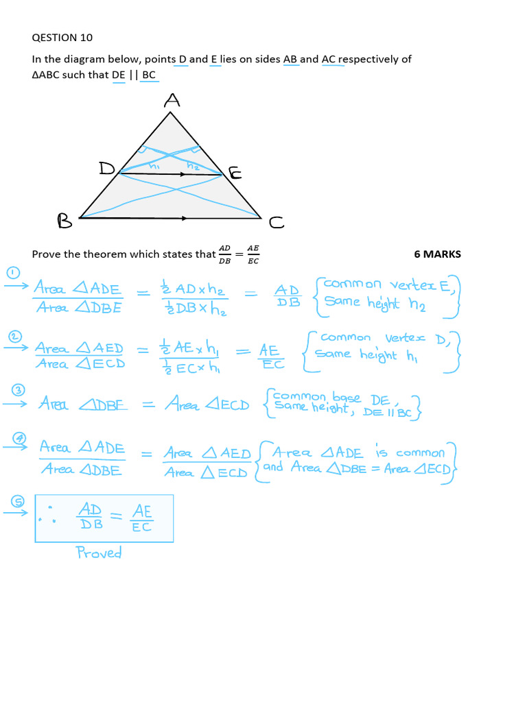 Proof of Proportionality Theorem, Step by Step | PDF