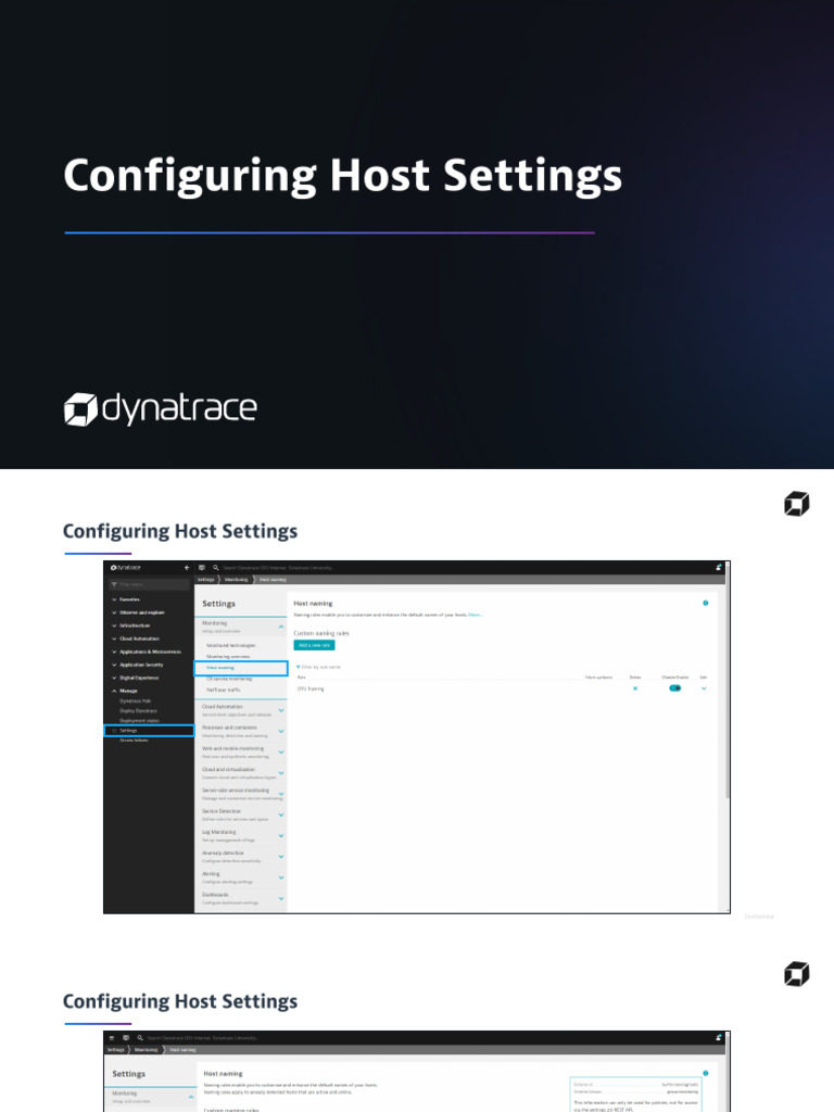 MNGSET200 Configuring Host Settings PPT | PDF