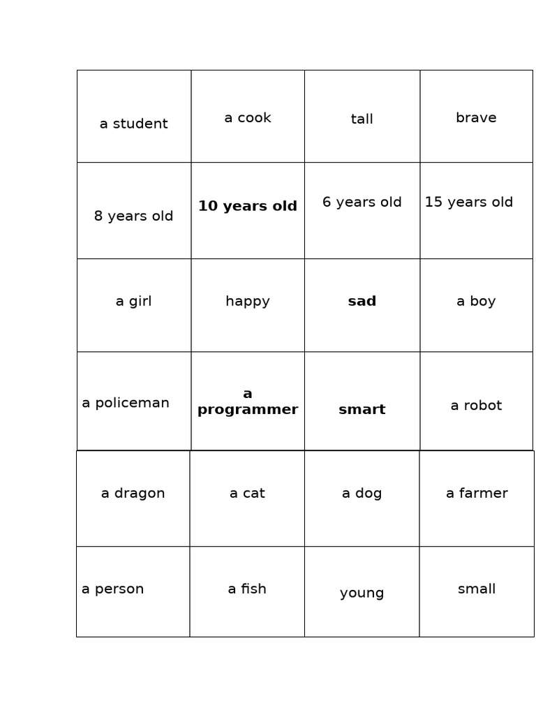 Words Cards | PDF