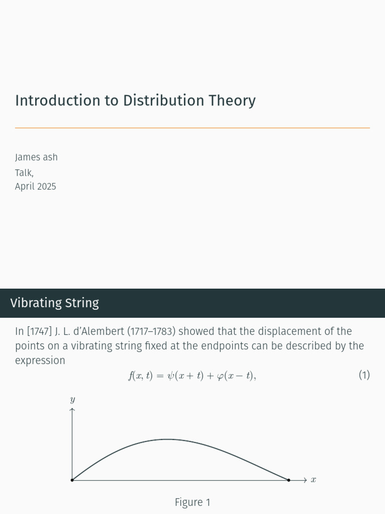 Distribution Theory Talk | PDF | Distribution (Mathematics) | Differential Calculus