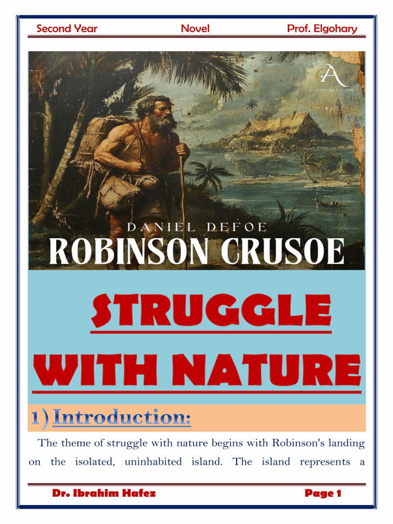 Robinson Crusoe (The Theme of Struggle) Novel 2nd | PDF