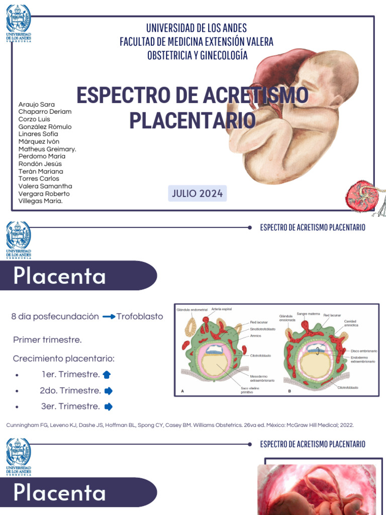 Espectro de Acretismo Placentario | PDF | El embarazo | Placenta