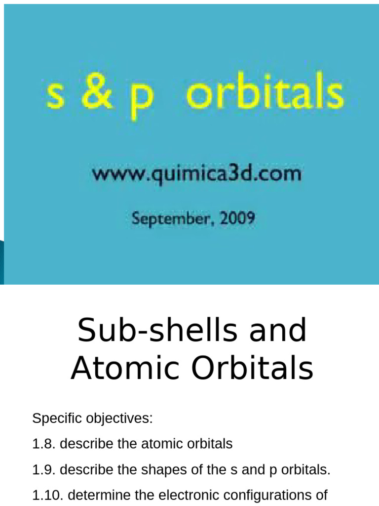 1.4. Sub-shells and Atomic Orbitals | PDF | Atomic Orbital | Electron Configuration