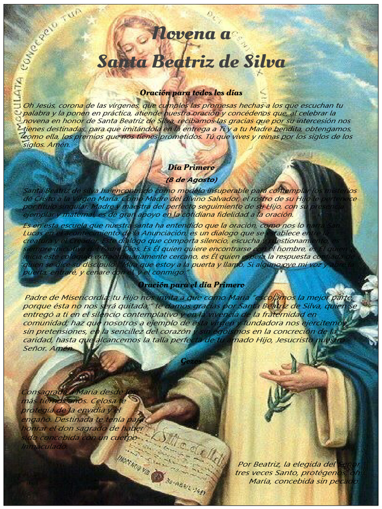 Santa Beatriz 2 | PDF | María, madre de Jesús | Oración