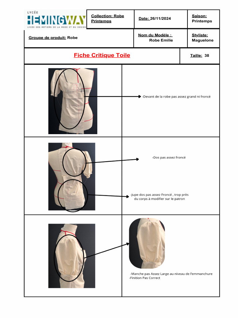Fiche Critique Moulage 2 PDF | PDF