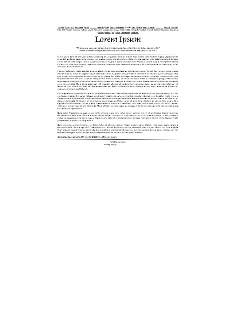 Lorem Ipsum - All The Facts - Lipsum Generator2 | PDF