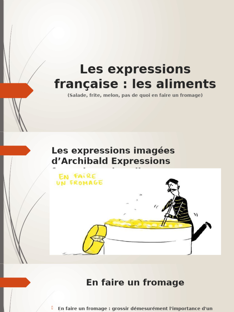 Les Expressions Française - Les Aliments | PDF