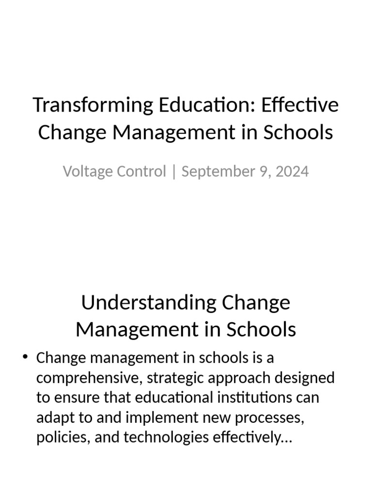 Enhanced Change Management Presentation | PDF | Change Management ...