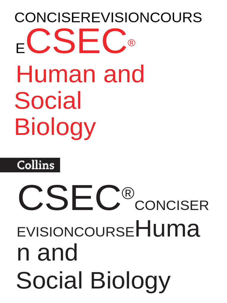 CSEC HSB Concise Revision Course | PDF | Cell (Biology) | Chloroplast