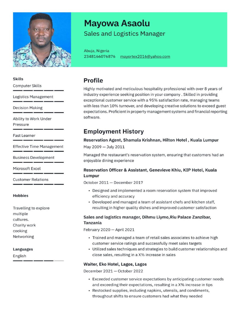 Mayowa CV | PDF