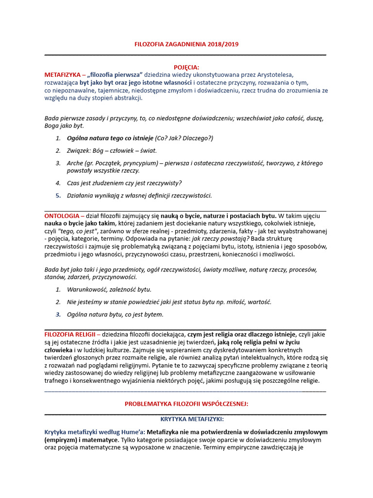 (Egzamin 2019) - Filozofia | PDF