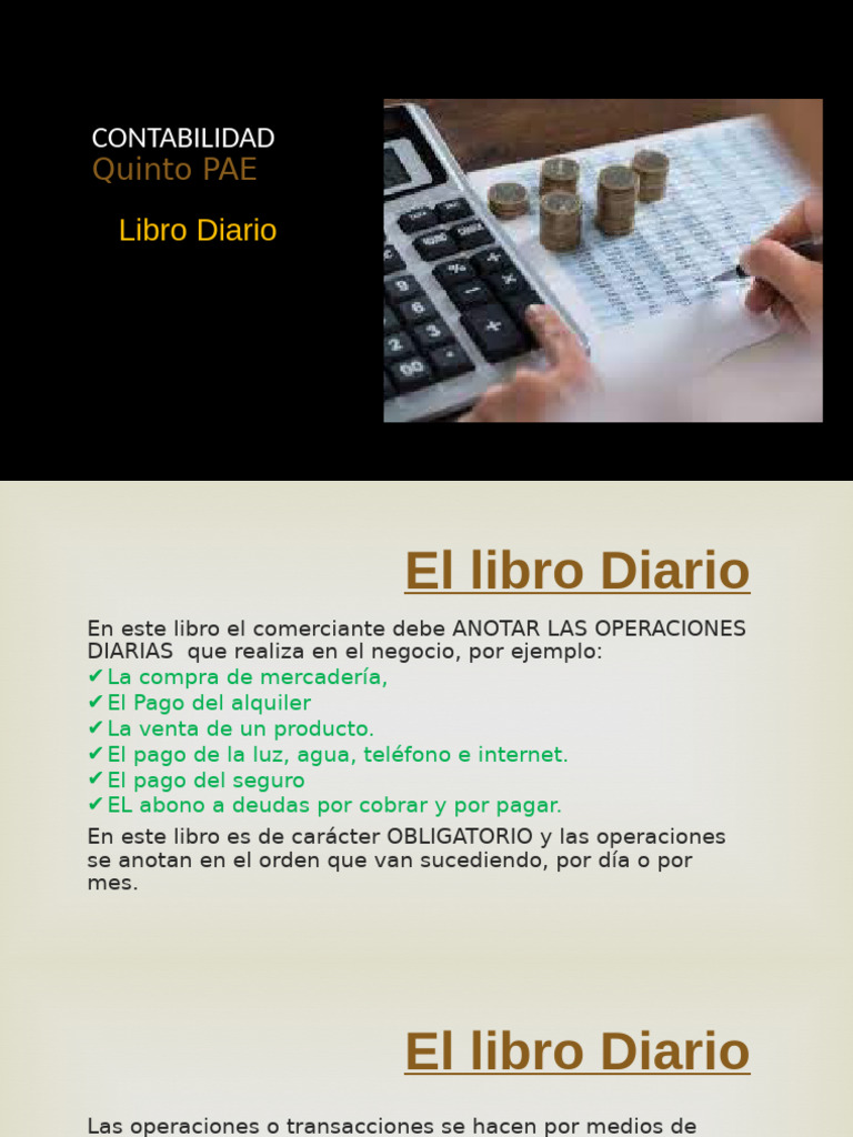 Manual del Libro Diario Contable | PDF | Contabilidad | Pagos