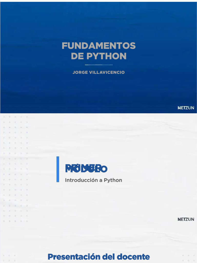 PDF Fundamentos de Python Ppt Compress | PDF | Python (lenguaje de programación) | Tipo de datos