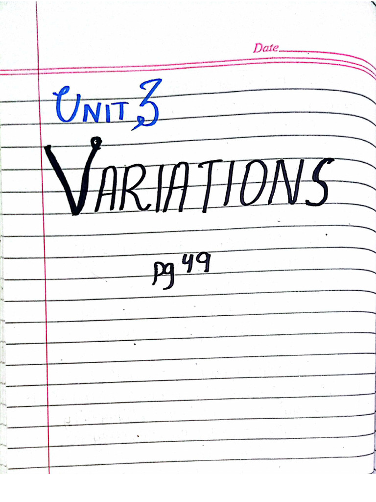 Chapter 03 Variations Exercise 3.5 | PDF