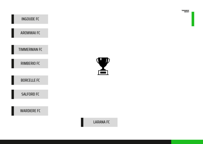 White Minimalist Tournament Bracket Chart A4 | PDF