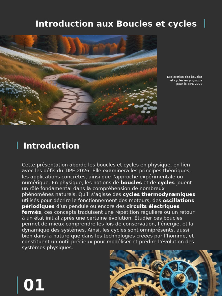Boucles et Cycles en Physique TIPE 2026 | PDF | Thermodynamique ...