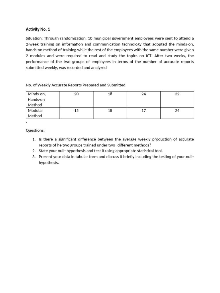 Statistical Methods 1 | PDF