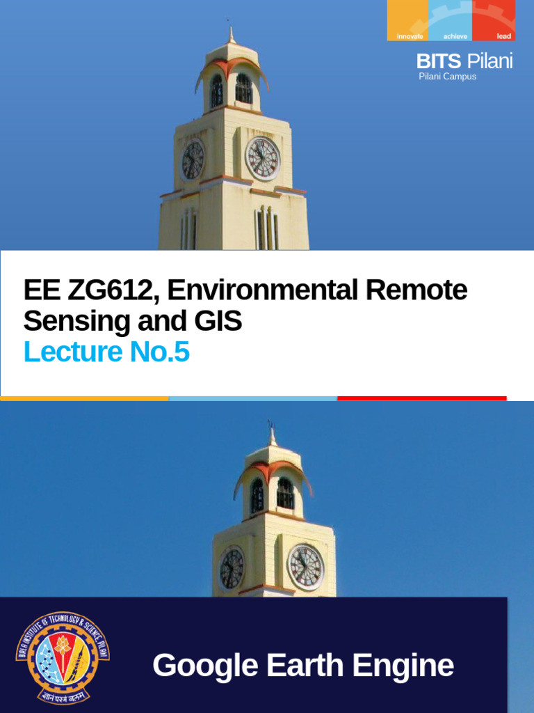 EEZG612 - Lecture5 - 6 - Google Earth Engine-1 | PDF | Imaging
