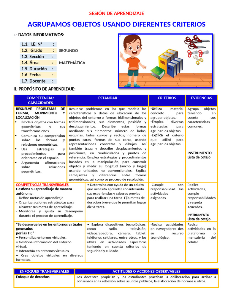 Agrupación de Objetos en Matemáticas | PDF | Geometría | Aprendizaje