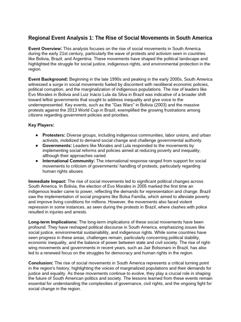 For Regional Event Analysis, It's Essential To Focus On A Specific ...