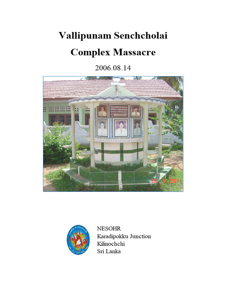 Vallipunam Senchcholai Massacre | PDF | Sri Lanka