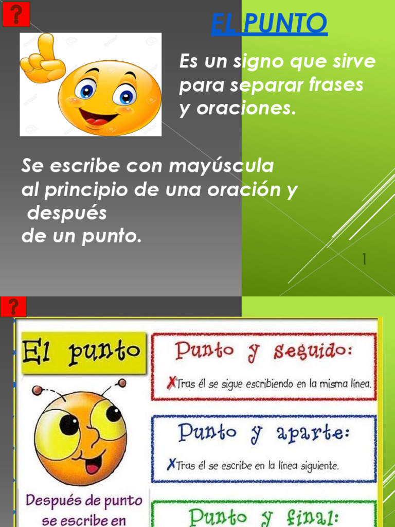 1er T. Ficha 8 El Punto y La Mayùscula | PDF