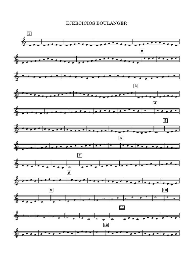 Ejercicios Boulanger | PDF